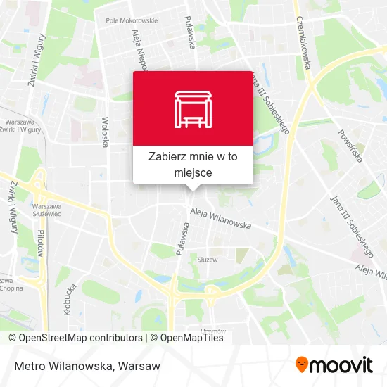 Metro Wilanowska - trasy, rozkłady i taryfy