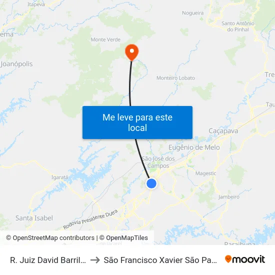 R. Juiz David Barrilli, 304 para São Francisco Xavier São Paulo Brazil ...