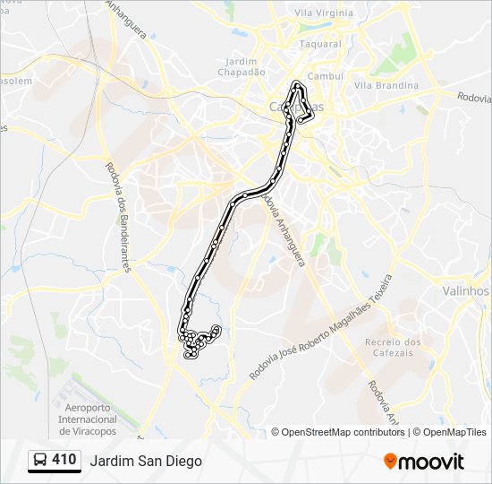 410 Route: Schedules, Stops & Maps - Parque Das Camélias Via San Diego ...