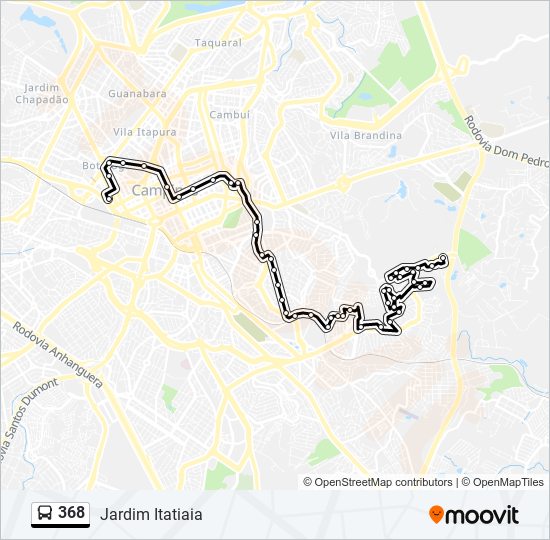 Rota da linha 368: horários, paradas e mapas - Jd Itatiaia (Atualizado)