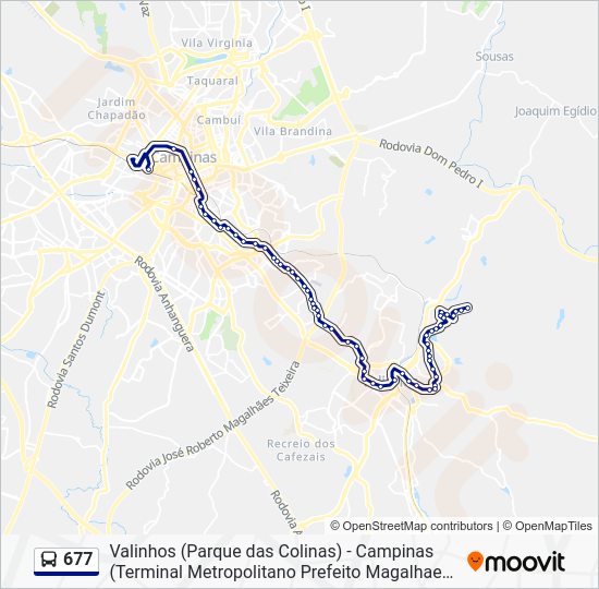 677 Route: Schedules, Stops & Maps - Valinhos (Parque Das Colinas ...