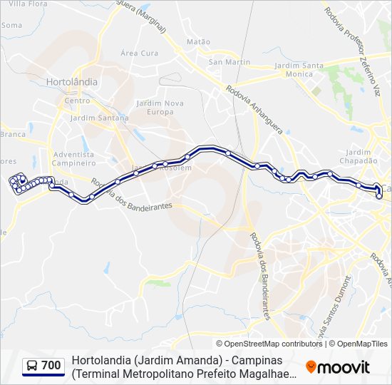 700 Route: Schedules, Stops & Maps - Hortolandia (Jardim Amanda) (Updated)