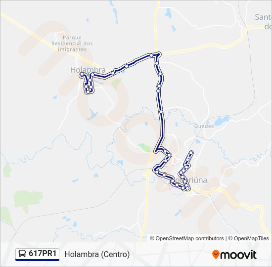 Línea 617pr1: horarios, paradas y mapas - Holambra (Centro) (Actualizado)