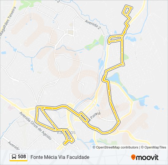 508 Route: Schedules, Stops & Maps - Fonte Mécia Via Faculdade (Updated)