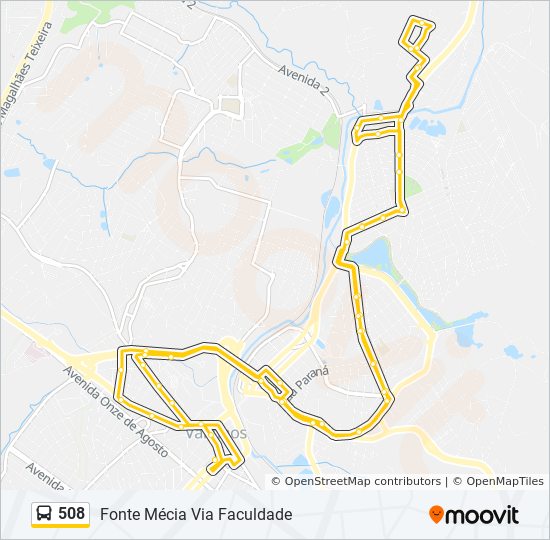 508 Route: Schedules, Stops & Maps - Fonte Mécia Via Faculdade (Updated)