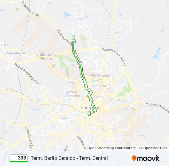 333 Route: Schedules, Stops & Maps - Terminal Barão Geraldo (Updated)