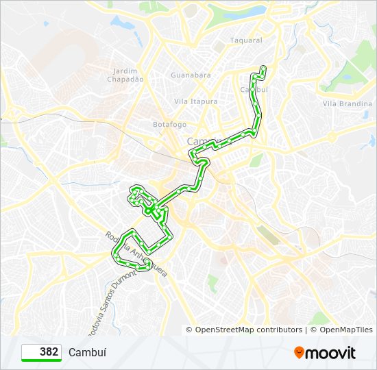 Rota da linha 382: horários, paradas e mapas - Cambuí (Atualizado)