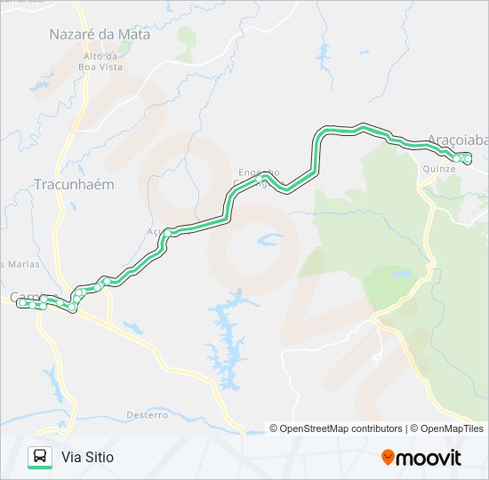 Línea c02 araçoiaba carpina: horarios, paradas y mapas - Via Sitio ...