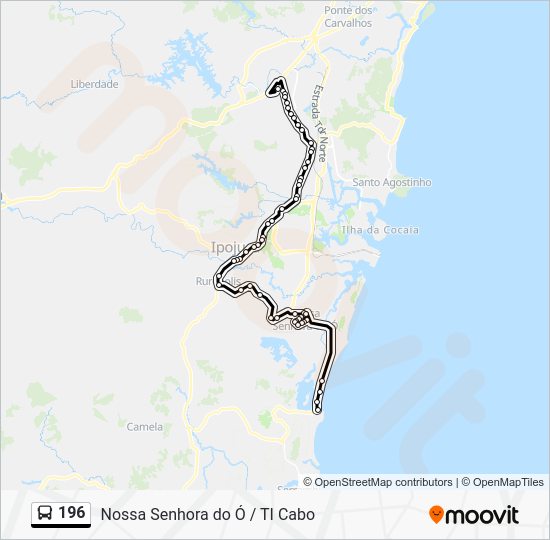 Rota da linha 196: horários, paradas e mapas - Porto De Galinhas (Nossa ...