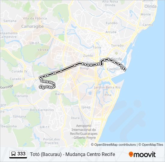 333 Route: Schedules, Stops & Maps - Totó (Bacurau) - Mudança Centro ...