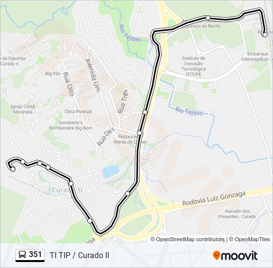 351 Route: Schedules, Stops & Maps - Curado II / Ti Tip. (Updated)