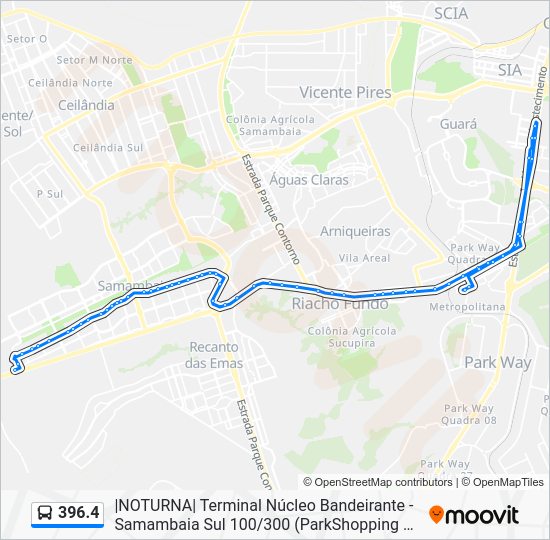3964 Route: Schedules, Stops & Maps - Samambaia Sul 100/300 ...