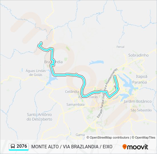 Rota da linha 2076: horários, paradas e mapas - MONTE ALTO / VIA ...