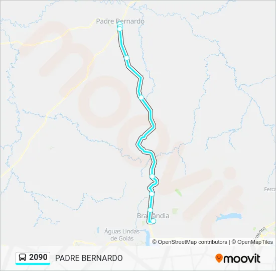 Rota da linha 2090: horários, paradas e mapas - PADRE BERNARDO (Atualizado)