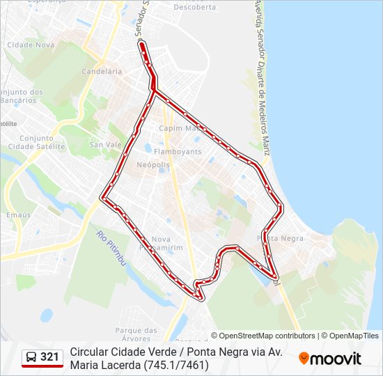 Rota da linha 321: horários, paradas e mapas - Circular Cidade Verde ...