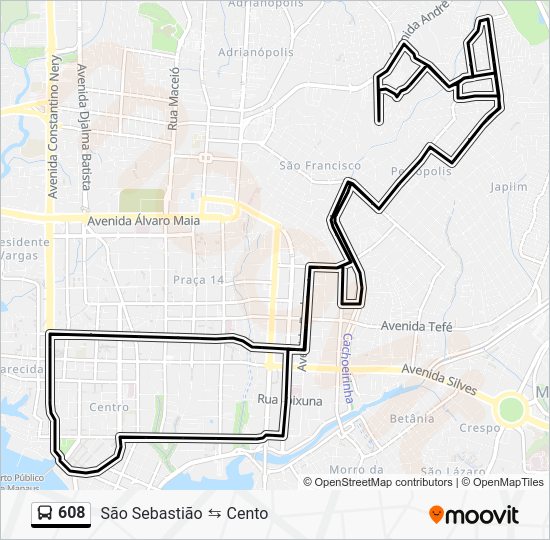 Línea 608: horarios, paradas y mapas - São Sebastião ⇆ Cento (Actualizado)
