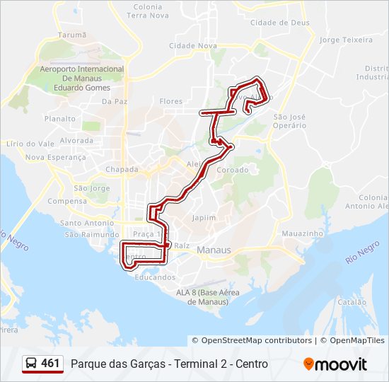Rota da linha 461: horários, paradas e mapas - Parque Das Garças ⇆ ...