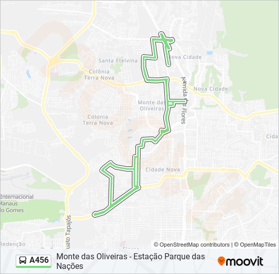 Rota da linha a456: horários, paradas e mapas - Monte Das Oliveiras ⇆ ...
