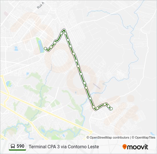 590 Route: Schedules, Stops & Maps - Terminal CPA 3 via Contorno Leste ...
