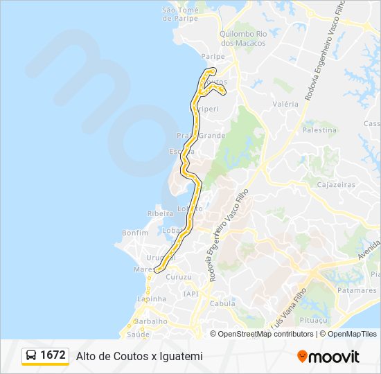 1672 Route: Schedules, Stops & Maps - Alto De Coutos X Iguatemi (Updated)