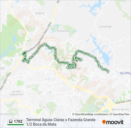 Línea 1702: horarios, paradas y mapas - Boca Da Mata X Terminal Águas ...