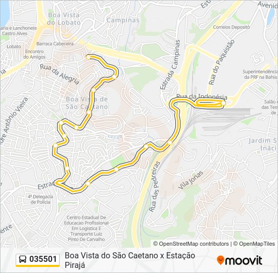 035501 Route: Schedules, Stops & Maps - Boa. V. S. Caetano X Est ...