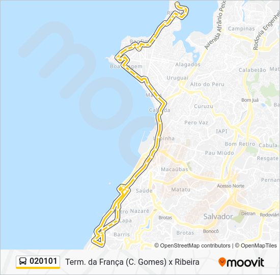 Línea 020101: horarios, paradas y mapas - Carlos Gomes X Ribeira Via ...