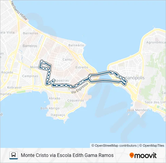672 MONTE CRISTO VIA ESCOLA EDITH GAMA RAMOS Route: Schedules, Stops ...