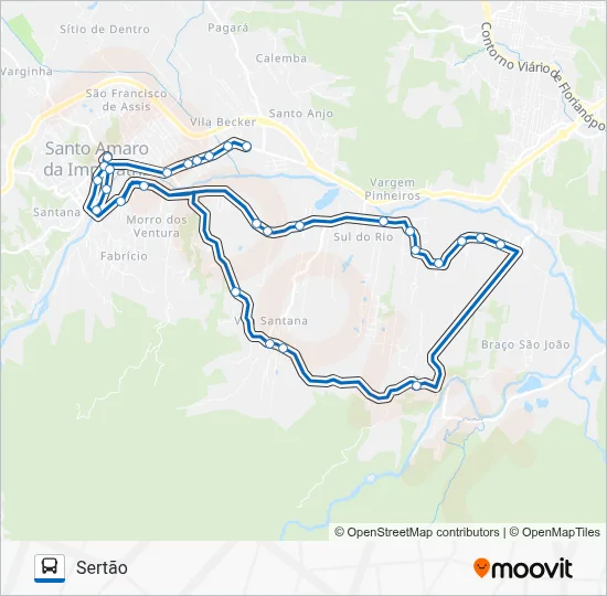 Rota da linha 5600 SERTÃO: horários, paradas e mapas - Sertão (Atualizado)