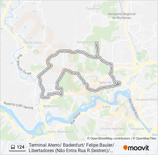 124 Route: Schedules, Stops & Maps - Terminal Aterro/ Badenfurt/ Felipe ...