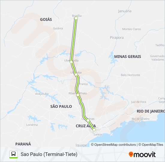 flixbus br0702 Route: Schedules, Stops & Maps - Sao Paulo (Terminal ...