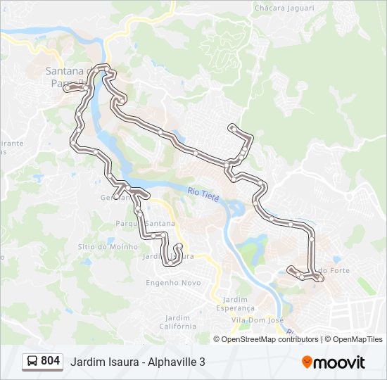 Rota da linha 804: horários, paradas e mapas - Alphaville 3 (Atualizado)