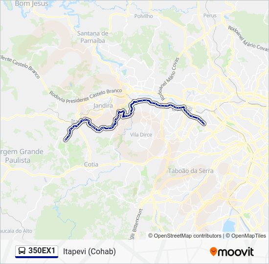 Línea 350EX1: horarios, paradas y mapas - Itapevi (Cohab) (Actualizado)