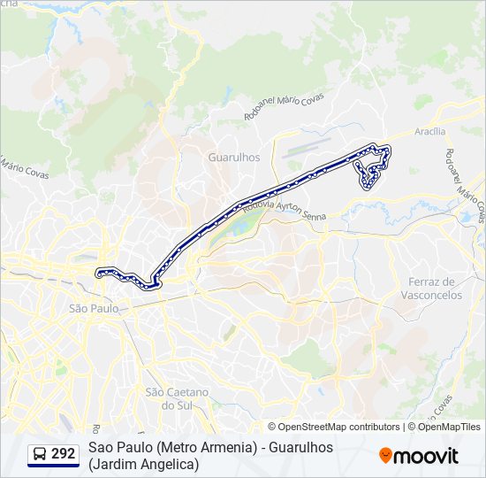 292 Route: Schedules, Stops & Maps - Guarulhos (Jardim Angelica) (Updated)