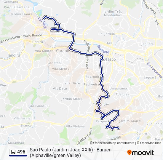 496 Route: Schedules, Stops & Maps - Sao Paulo (Jardim Joao Xxiii ...