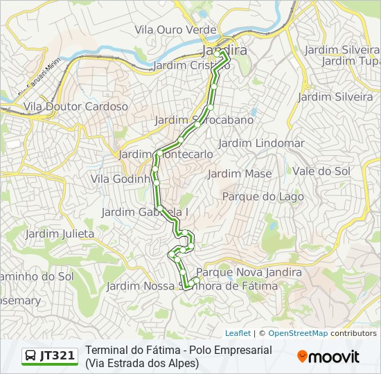Rota da linha JT321: horários, paradas e mapas - Fátima - Terminal de ...