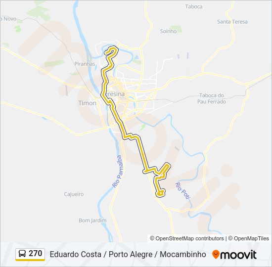 270 Route: Schedules, Stops & Maps - Eduardo Costa / Porto Alegre ...