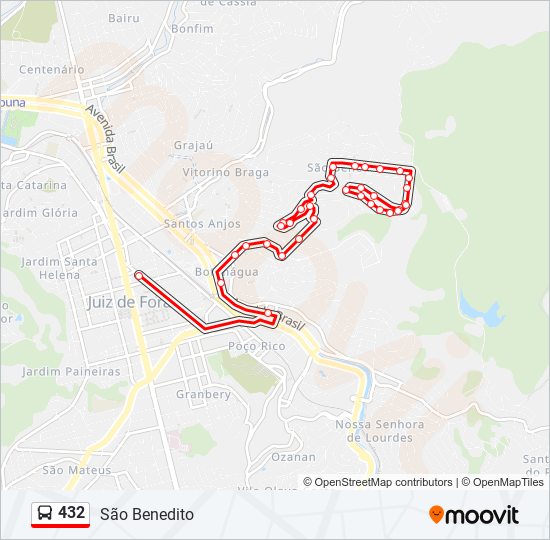 432 Route: Schedules, Stops & Maps - São Benedito / Bonsucesso (Updated)