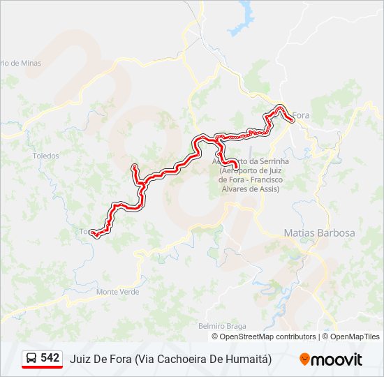 542 Route: Schedules, Stops & Maps - Juiz De Fora (Via Cachoeira De ...