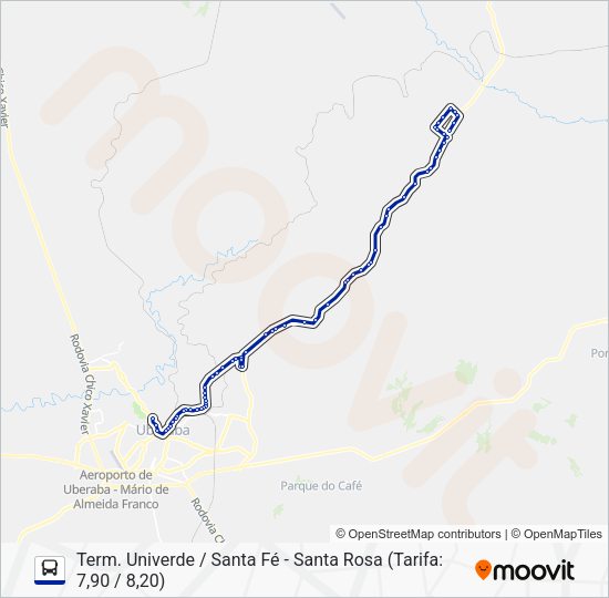 Rota da linha 16 rural: horários, paradas e mapas - Terminal Univerde ...
