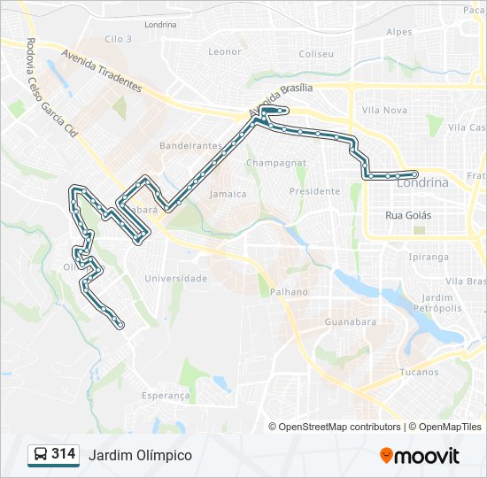 314 Route: Schedules, Stops & Maps - Terminal Central - Atende Terminal ...