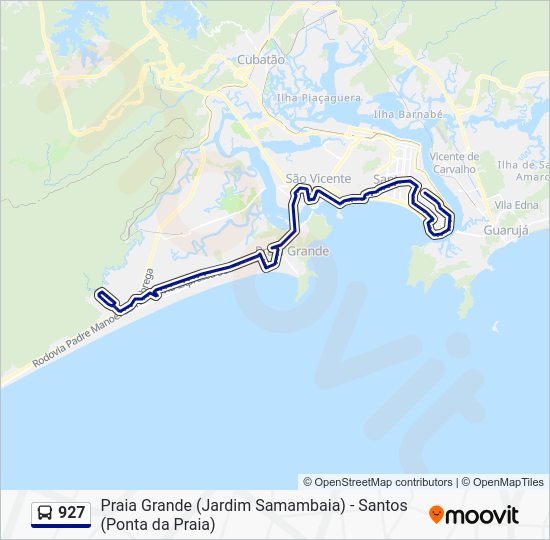 Línea 927: horarios, paradas y mapas - Praia Grande (Jardim Samambaia ...