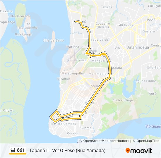 861 Route: Schedules, Stops & Maps - Tapanã II - Ver-O-Peso (Rua Yamada ...