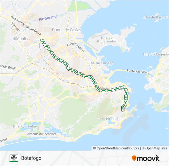 Rota da linha L2: horários, paradas e mapas - Botafogo (Atualizado)