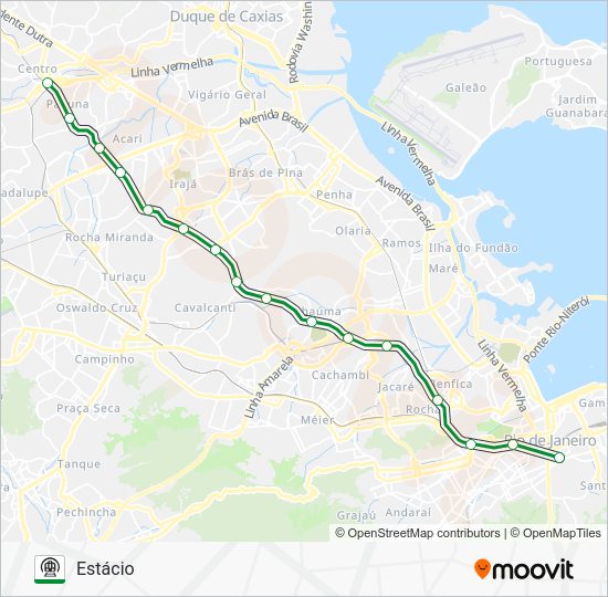 Rota da linha l2: horários, paradas e mapas - Estácio (Atualizado)