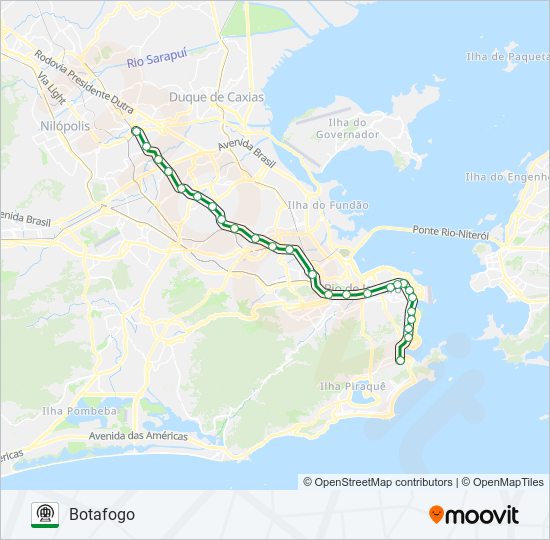 Rota da linha l2: horários, paradas e mapas - Botafogo (Atualizado)
