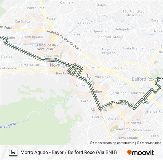 Rota da linha 770I: horários, paradas e mapas - Bayer / Belford Roxo → ...