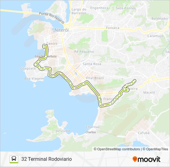 Rota da linha 32: horários, paradas e mapas - 32 Terminal Rodoviario ...