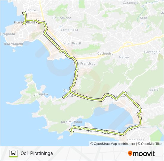 Rota da linha OC1: horários, paradas e mapas - Oc1 Piratininga (Atualizado)