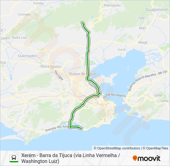 Rota da linha 417T: horários, paradas e mapas - Xerém (Atualizado)